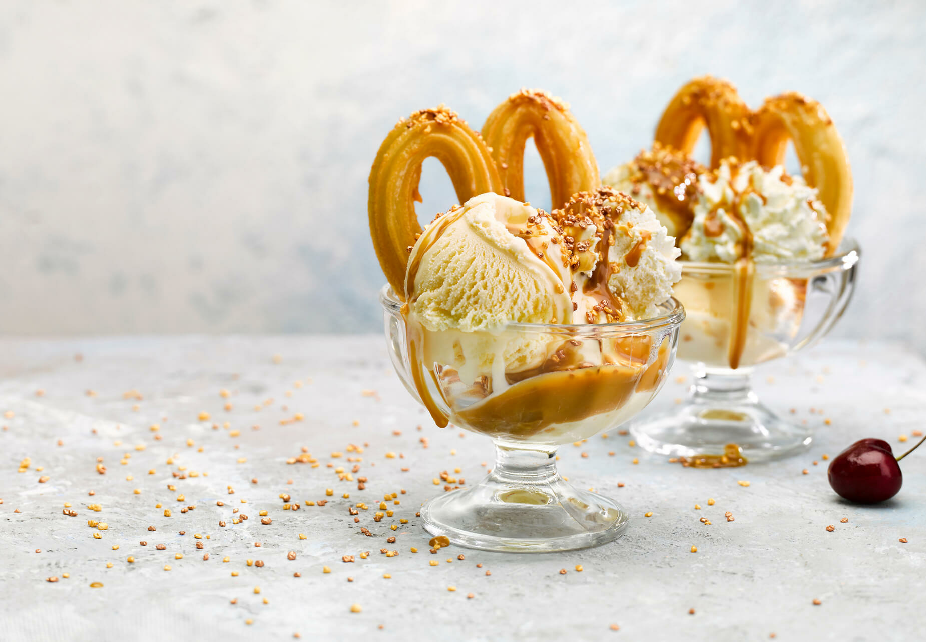 Yarde Farm | Sticky toffee pud with clotted cream and ginger churro loops